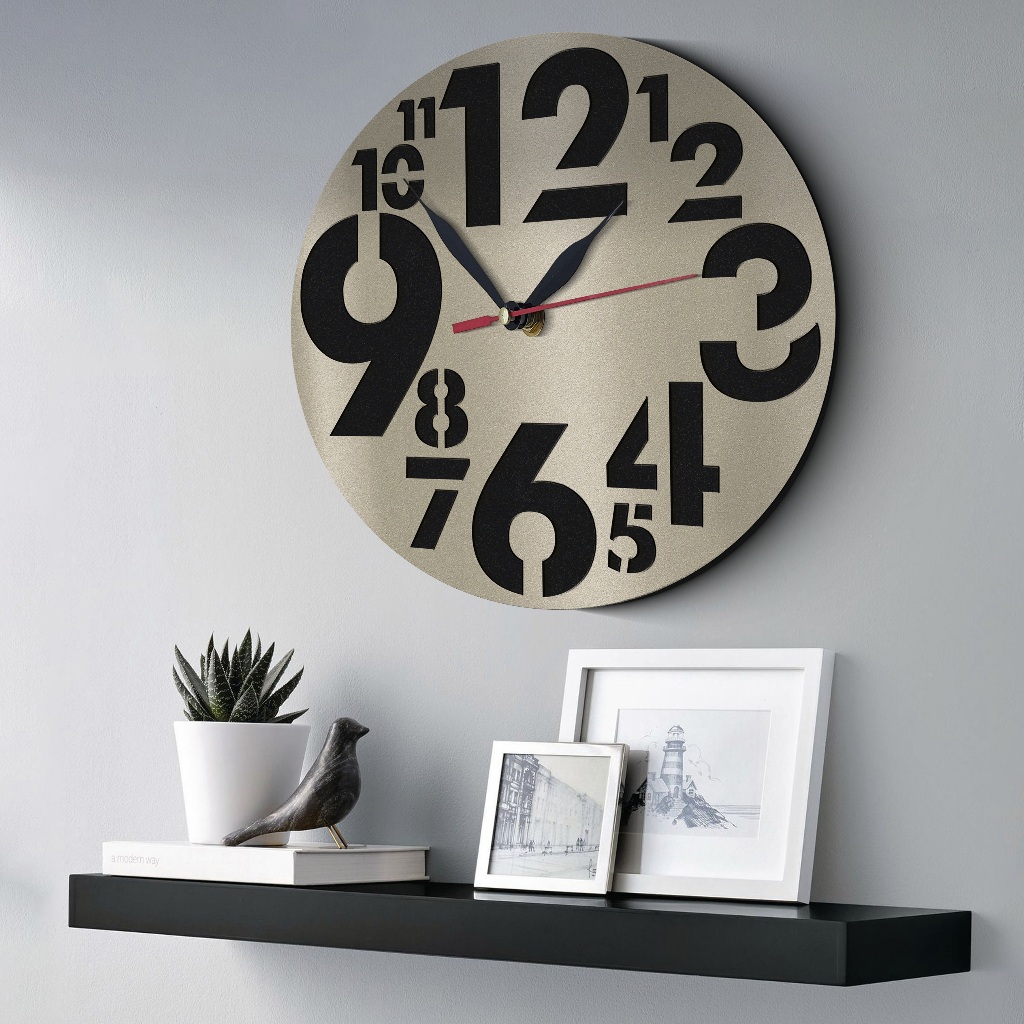Elegant Aesthetic Round Wall Clock Numbers JD028 | Shopee Malaysia