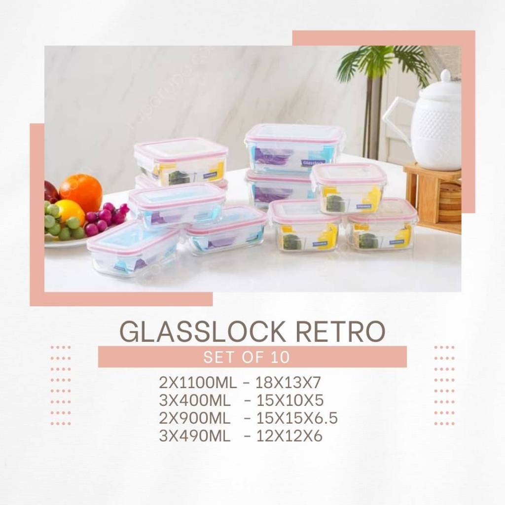 Glasslock Set of 8 & 10 Pcs Food Box Containers - Eid Hampers | Shopee ...