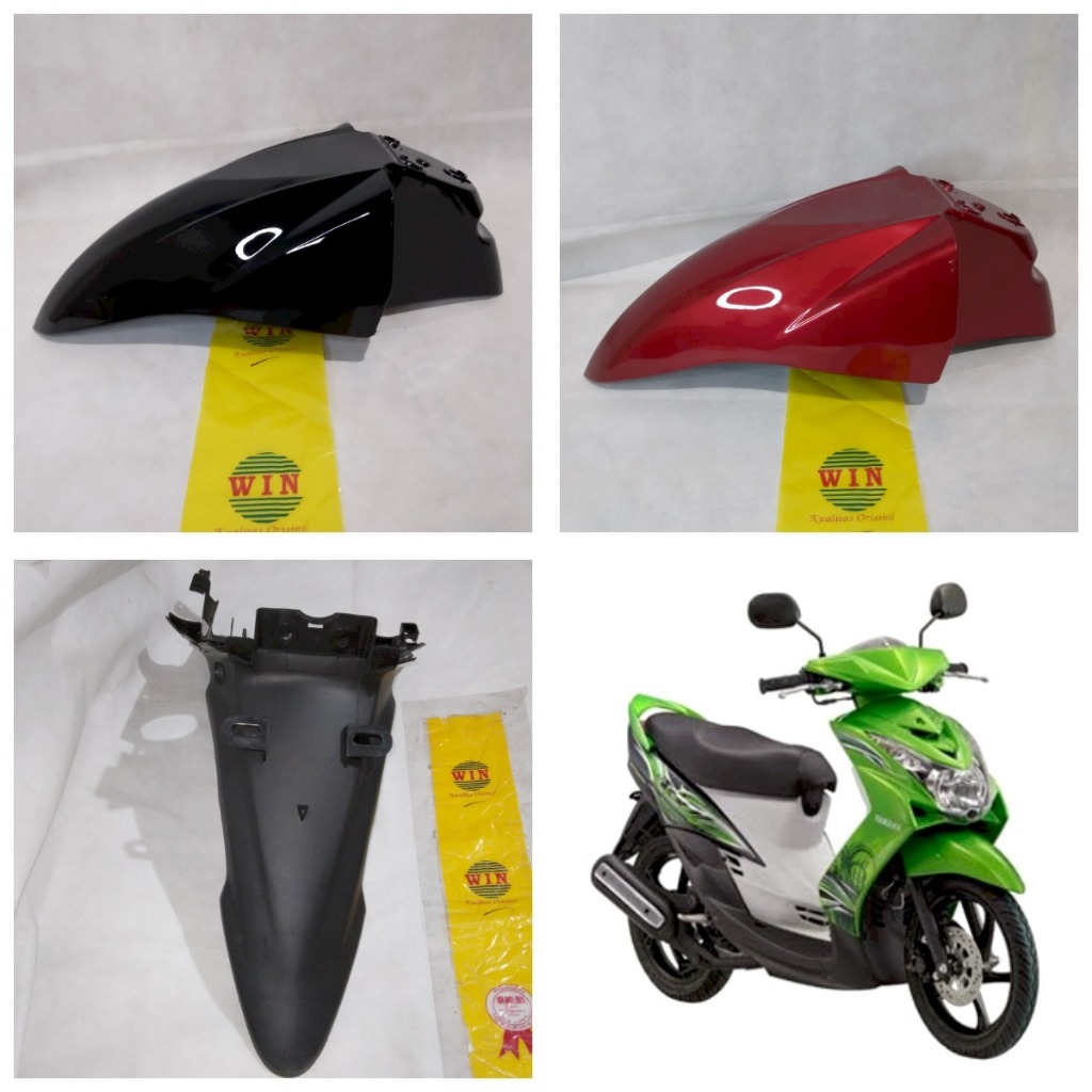HITAM HIJAU PUTIH MERAH Mio Soul Karbu Front / Rear Fender 2008 2009 ...