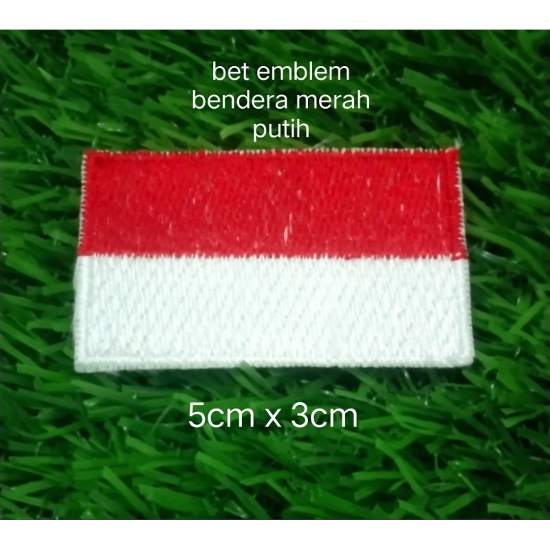 PUTIH MERAH Red and white Indonesian flag emblem 5cm x 3cm | Shopee ...