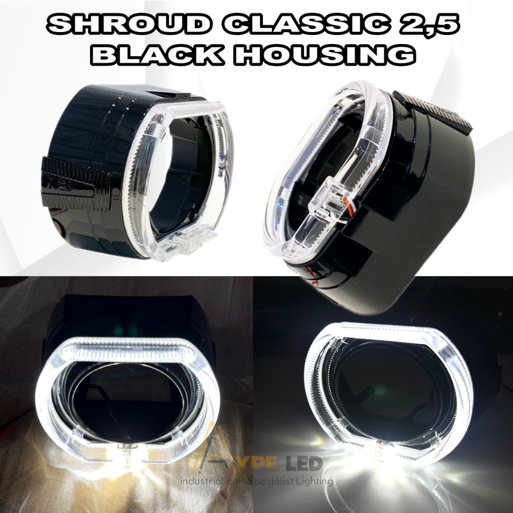 Bmw Black Series Shroud Ring 2,5 inch and 3 inch Pnp Biled projetor ...