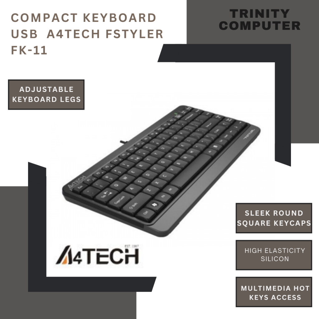 A4tech FK-11 Wired Compact Keyboard USB Fstyler | Shopee Malaysia