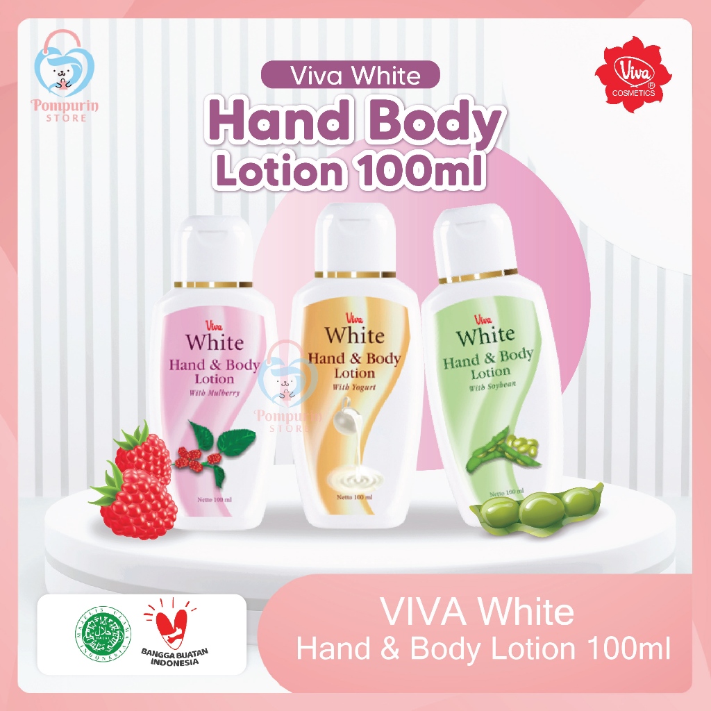 Viva White Hand & Body Lotion 100ml (Soybean/Yoghurt/Mulberry) | Shopee ...