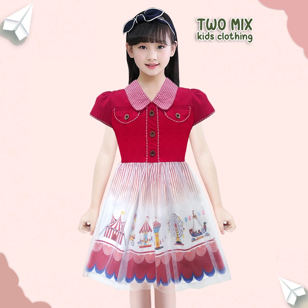 Two Mix - Girls' Dresses - 1-12 Years Y891 | Shopee Malaysia