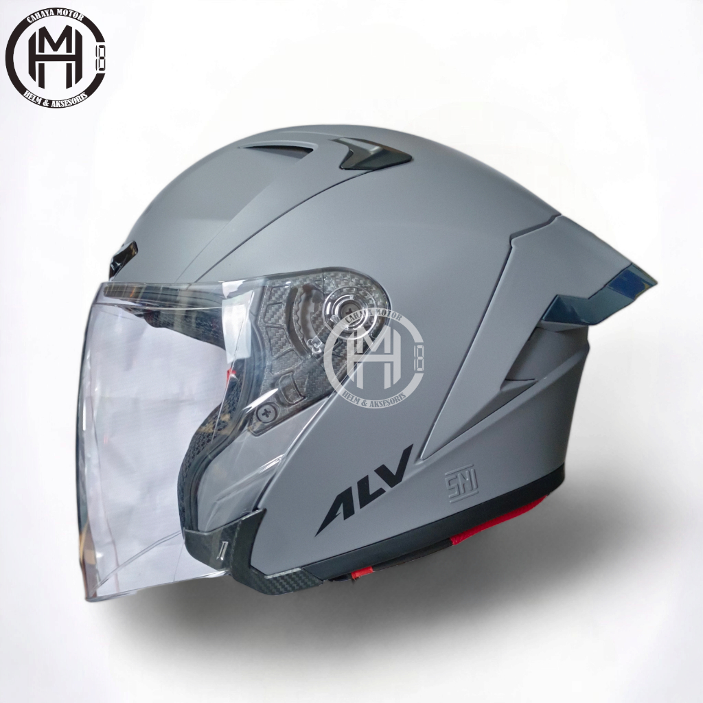 Helmet ALV ULTRON PRO SOLID STONE Gray DOF|Half FACE | Shopee Malaysia