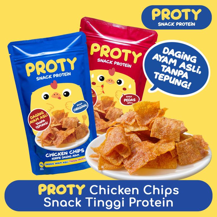 Proty Chicken Chips 18g - Crispy Chicken Meat Chips - Healthy Protein ...
