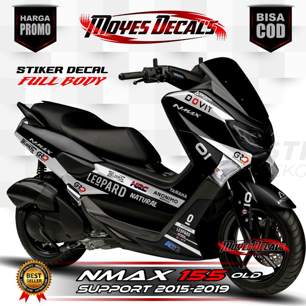 Decal Sticker Nmax 155 old - Sticker Fullbody Nmax old 155 Leopared ...