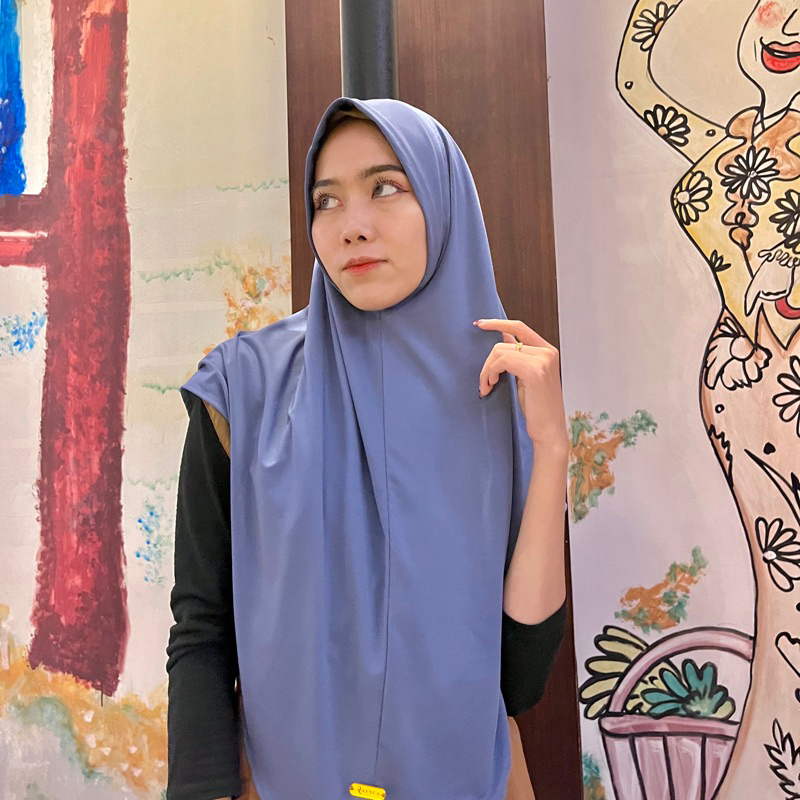 Raysca~Instant hijab/hijab with premium jersey (chest pin) | Shopee Malaysia