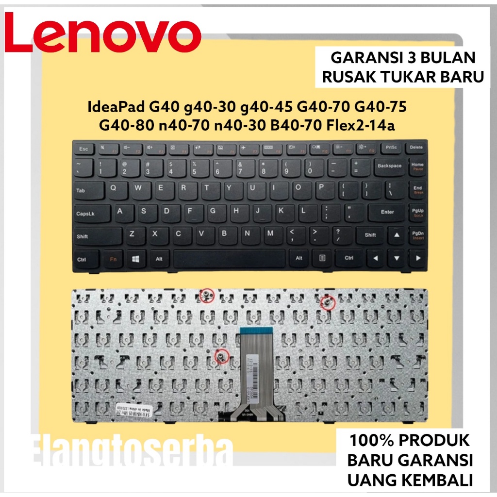 Lenovo IdeaPad G40 G40-30 G40-70 G40-45 Series Laptop Keyboard | Shopee ...