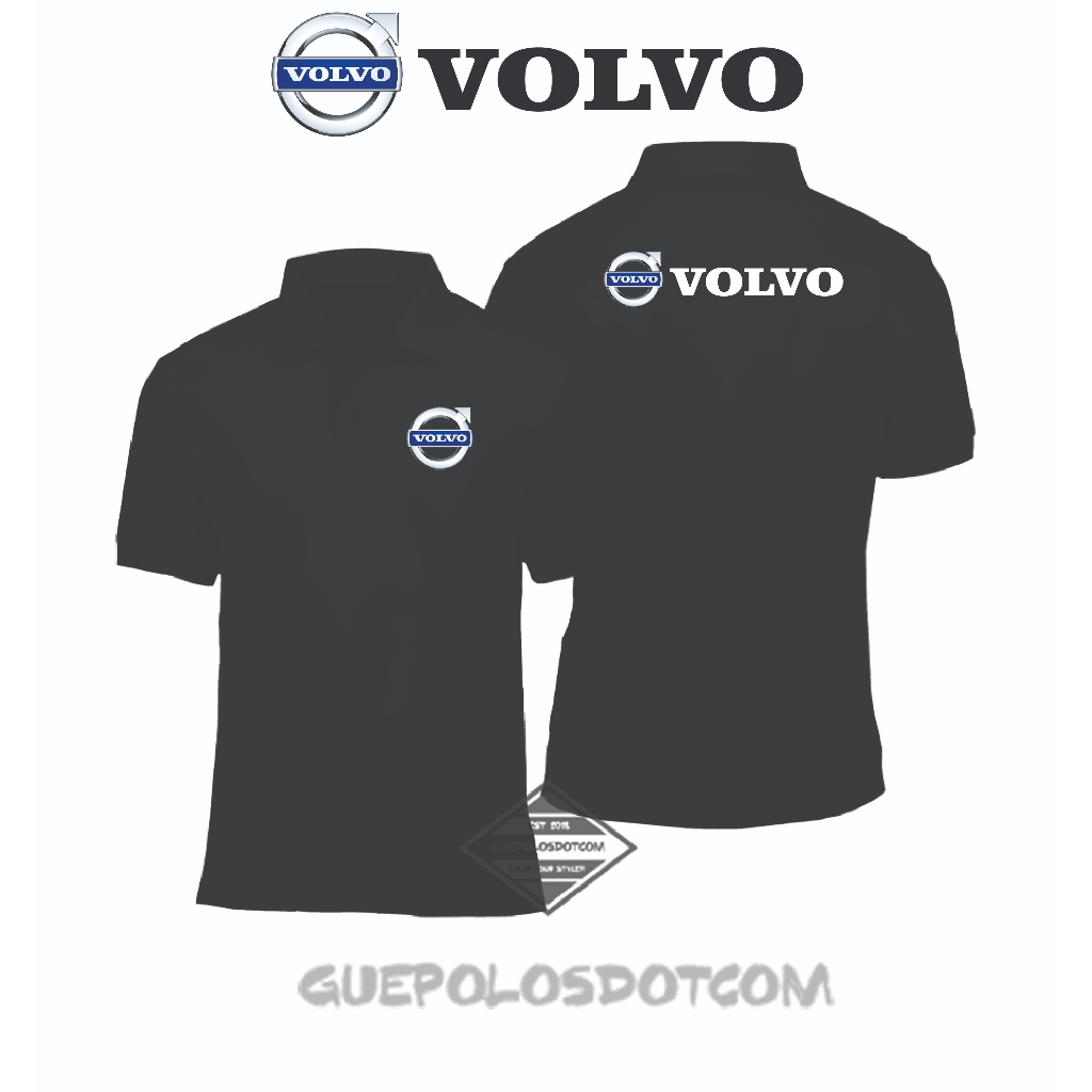 Front BACK volvo logo COLLAR polo SHIRT - volvo logo collar polo ...