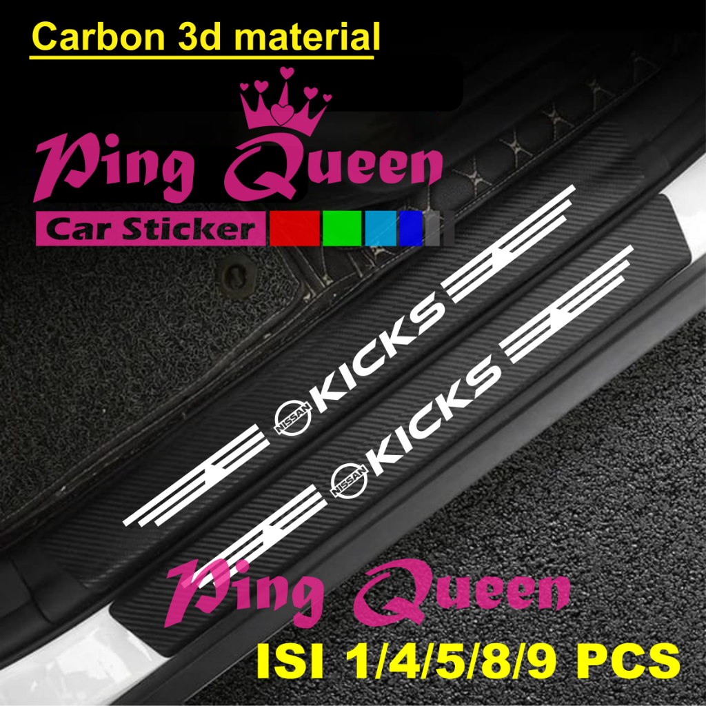 Sticker 9pcs carbon nissan kicks sticker Car Door Protector sticker For ...