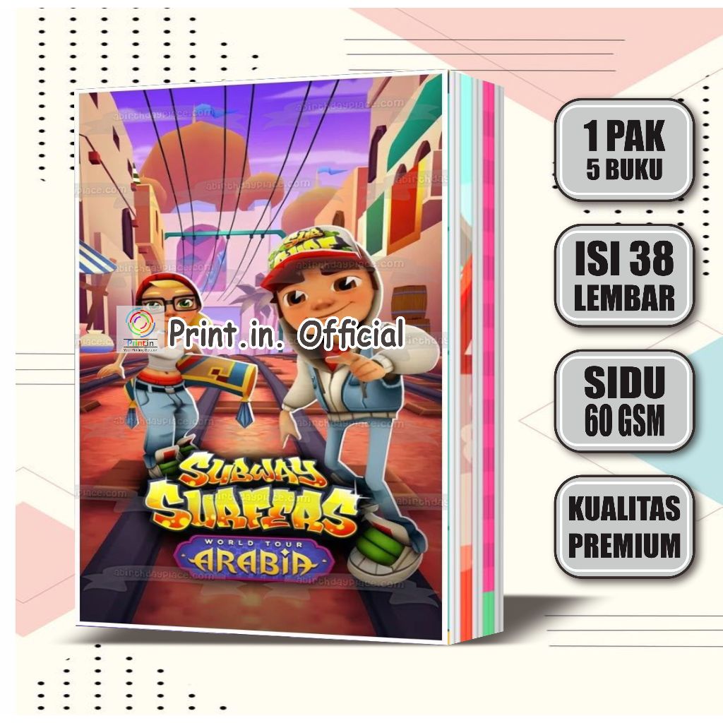 Custom Subway Surfers Writing Book 38 Sheets/School Writing Book ...