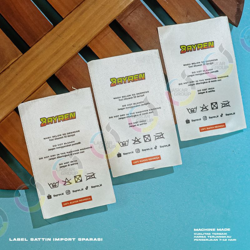 Satinsparasition/thick Satin sattin label Clothing label washing label ...