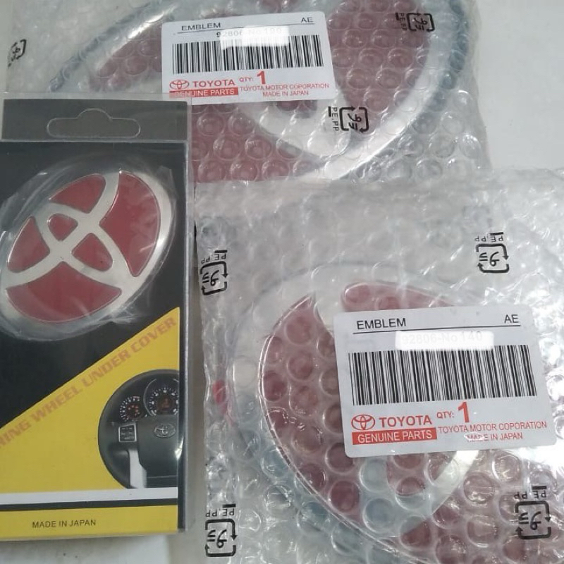 MERAH Red Emblem Toyota Innova reborn Red logo Front Rear steer ...