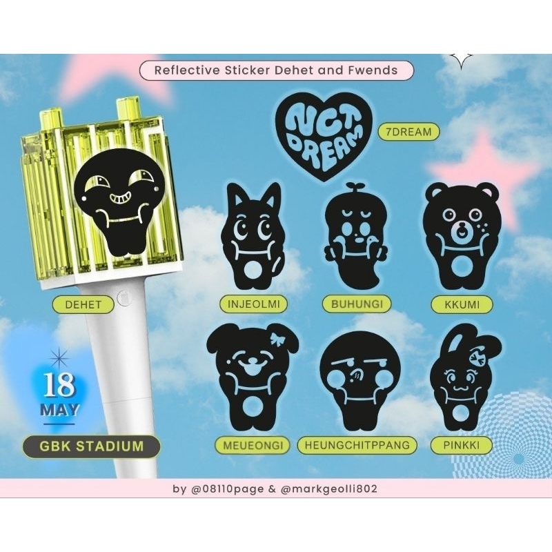 Reflective Sticker Deco Lightstick NCT DREAM Dehet n Fwends (PO MAX ...