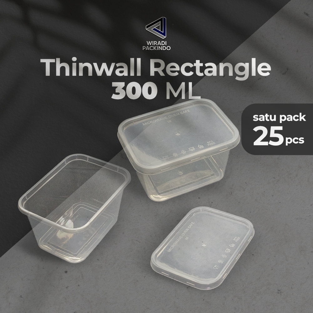 Thinwall Rectangle 300 ml - Rectangle - Plastic Lunch Box | Shopee Malaysia