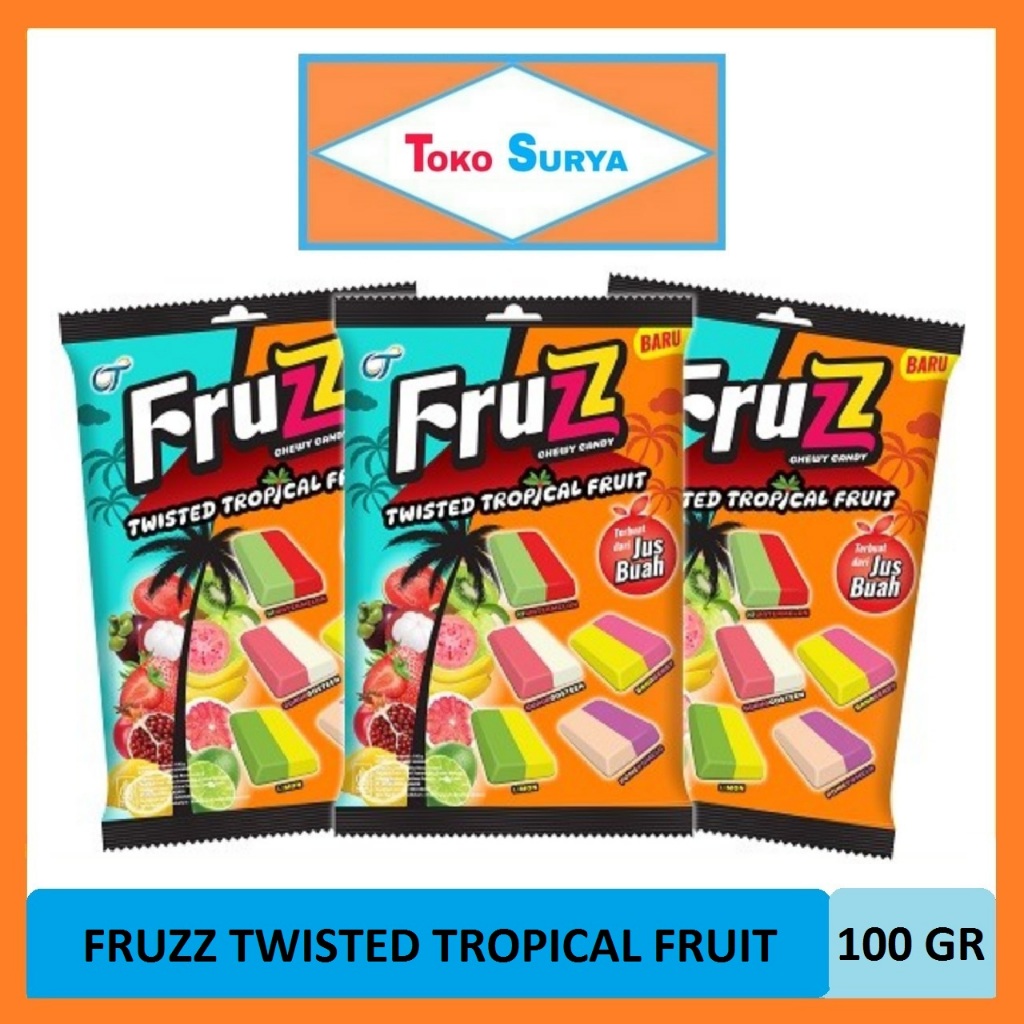 Fruzz Chewy Candy Soft Candy Various Flavors Twisted Tropical Fruit 100 ...