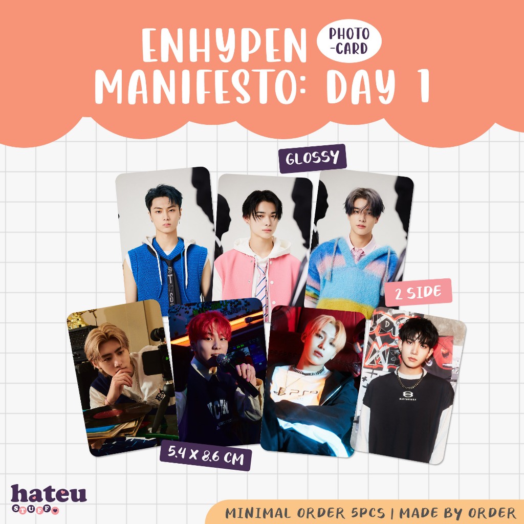 Enhypen Unofficial Photocard Manifesto: Day 1 + Selca | Shopee Malaysia