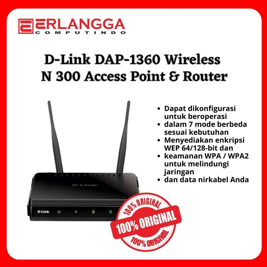 D-link DAP-1360 Wireless N 300 Access Point & Router | Shopee Malaysia