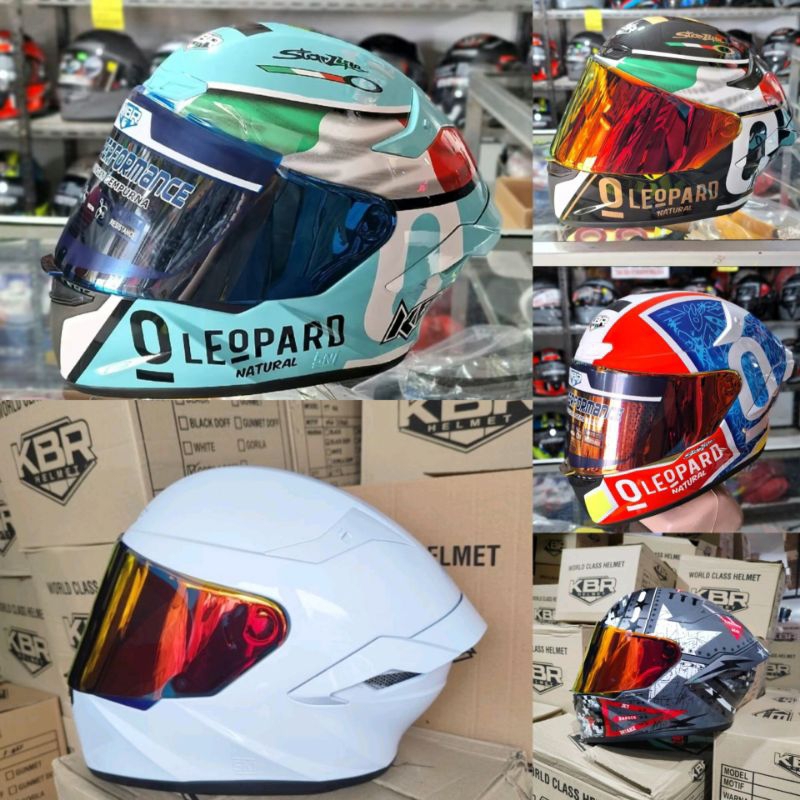 Kbr Helmet fullface TT COURSE Latest motif original SNI | Shopee Malaysia