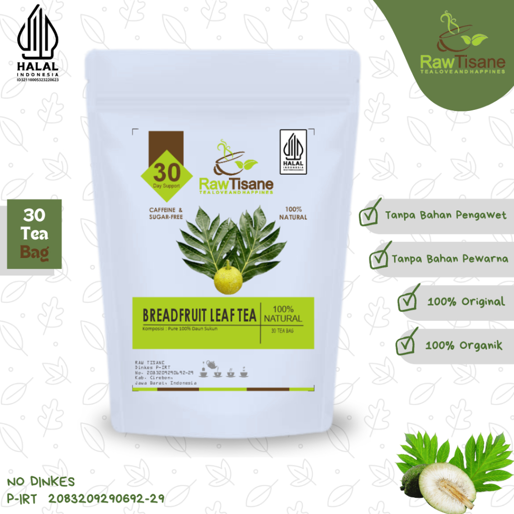 Raw TISANE Breadfruit Leaf Tea: Breadfruit Leaf Tea Contains 30 Tea ...