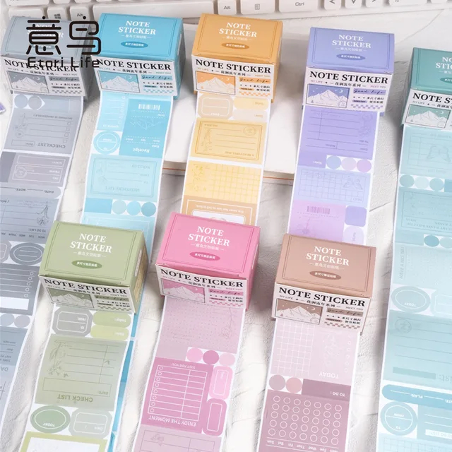 3m/roll Flower Stream Years Series Die-cut Writable Pull-Out Tape ...