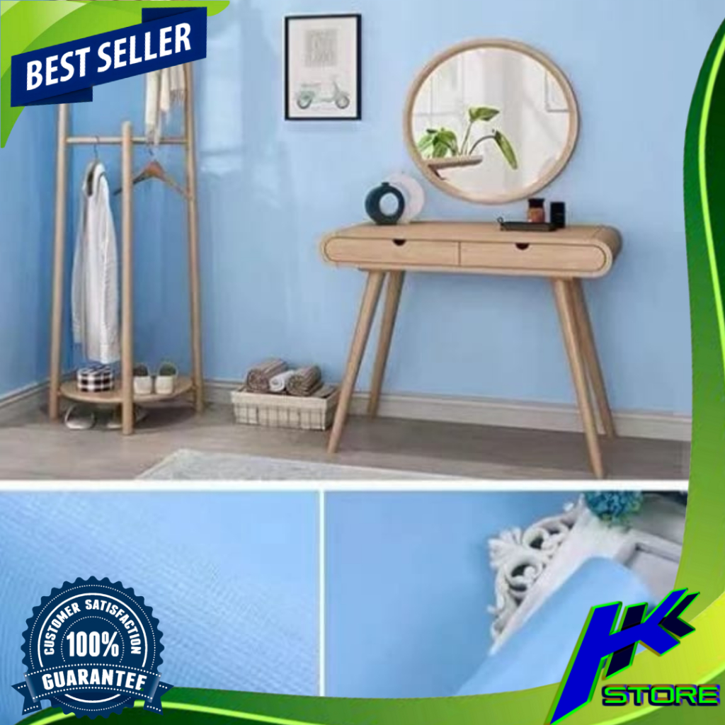 Wallpaper Wall Motif Polos Pastel 45cm x 5m Polos Pastel Soft Blue ...