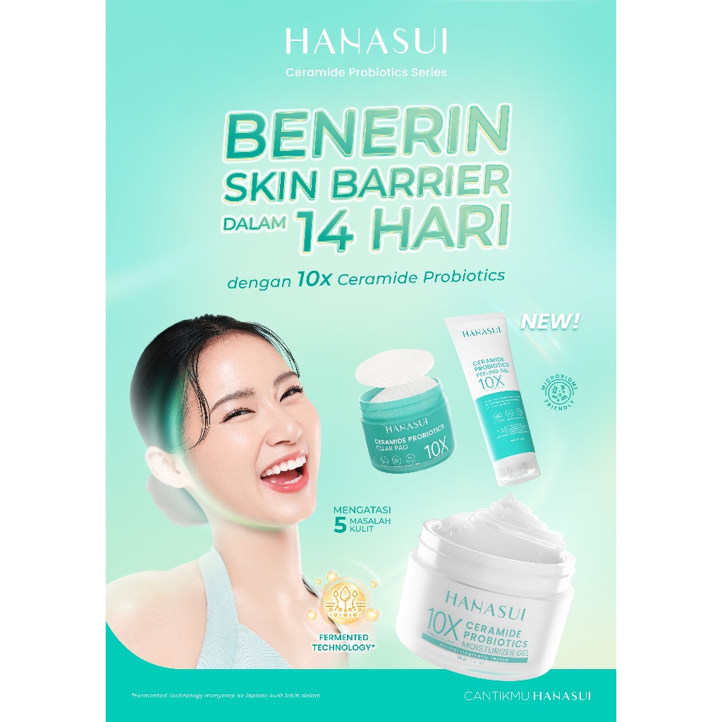 Hanasui 10X CERAMIDE PROBIOTICS MOISTURIZER GEL | Shopee Malaysia