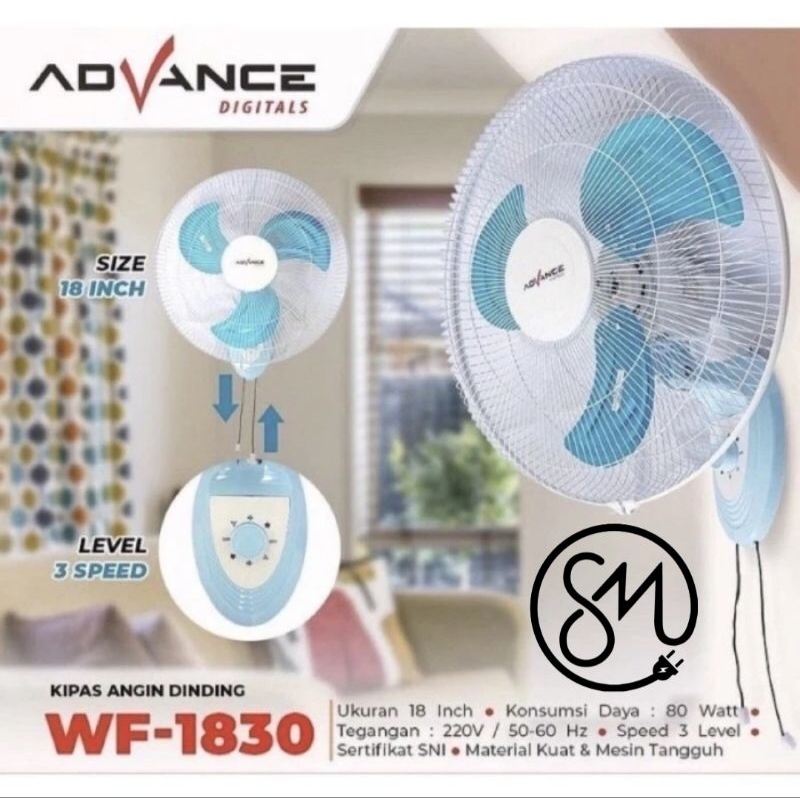 Advance fan WF-1830 18 inch iron blade WF1830 Wall fan | Shopee Malaysia