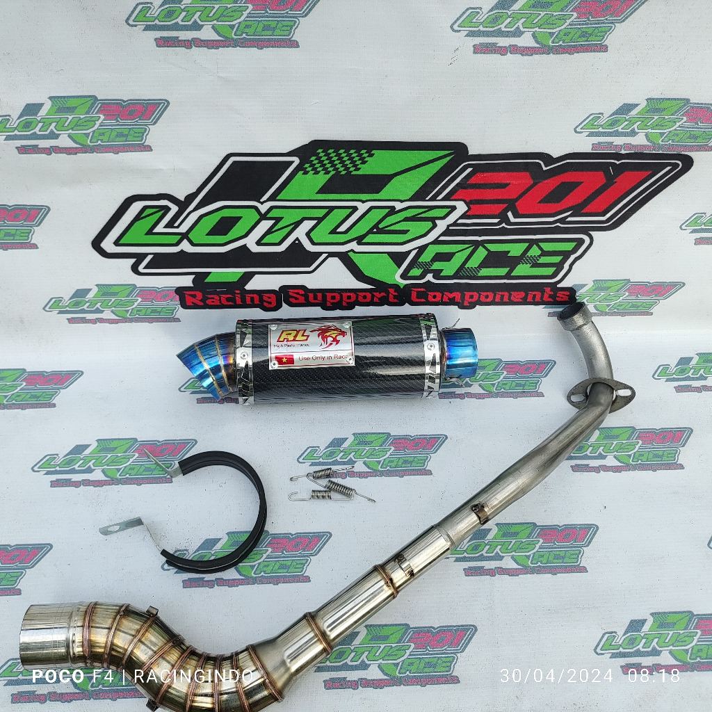 Redleo Carbon exhaust 32mm pnp wave 110/ex5/wave 115/125/kriss 100/115 ...