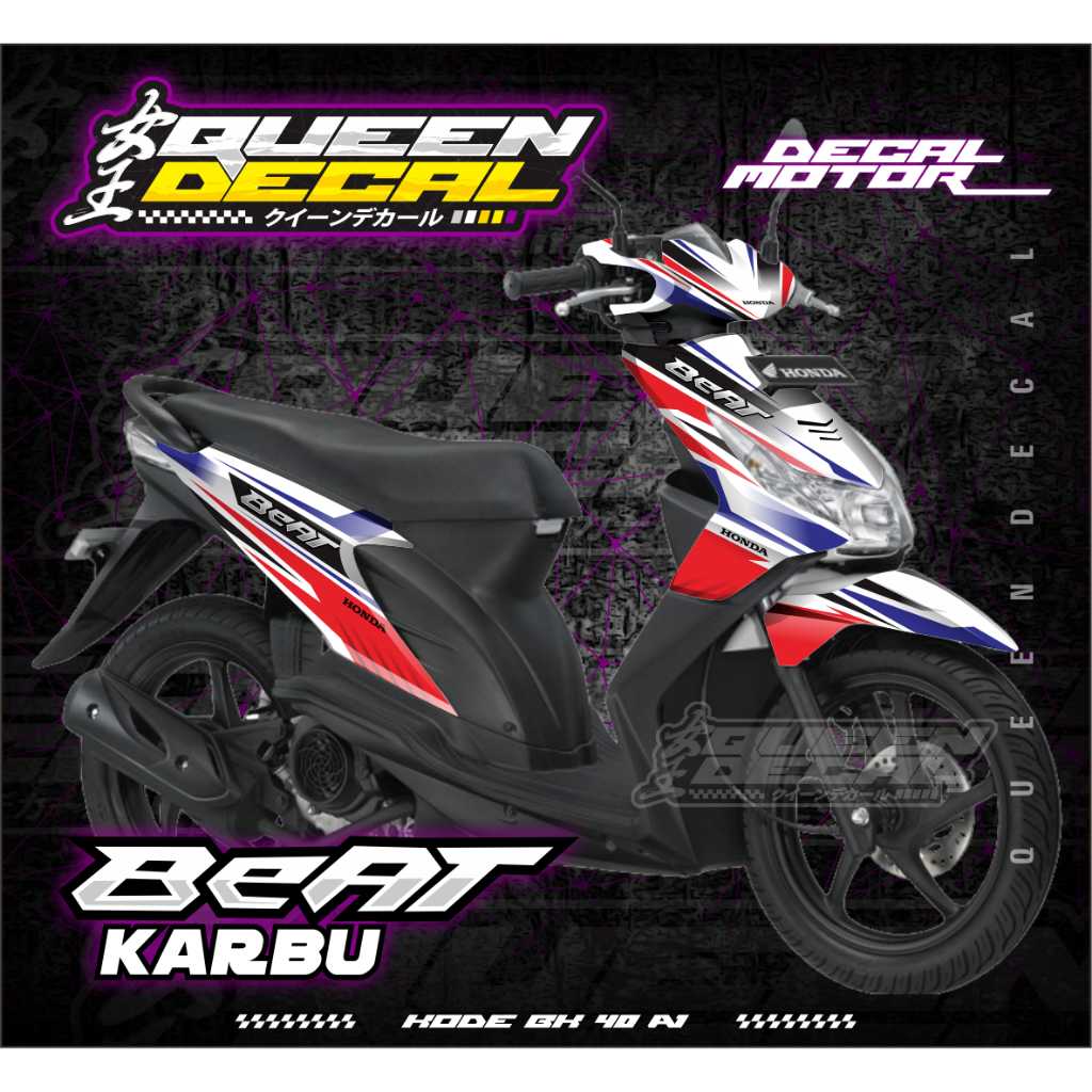 Racing Design Beat Karbu Motorcycle Full Body Sticker - Custom Full ...