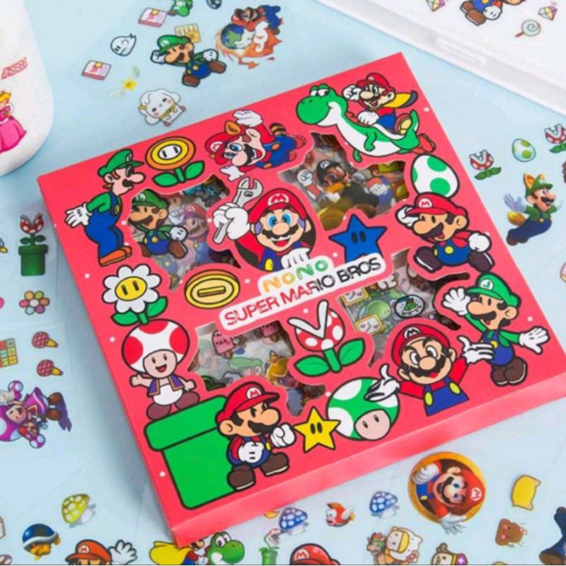 Super Mario Bross Sticker Nono Momo Viral Waterproof Sticker Contains ...