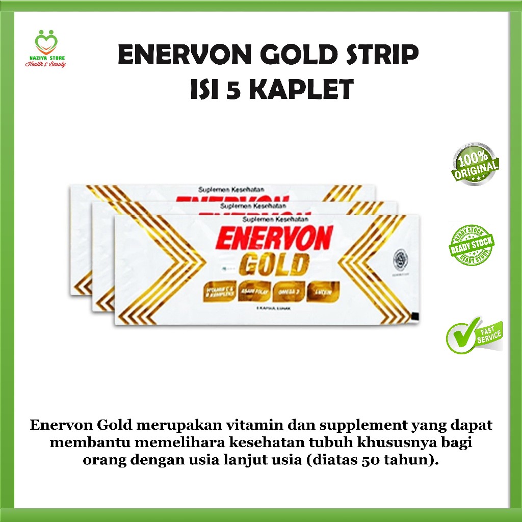 Enervon GOLD Contains 5 Multivitamin Capsules For The Elderly | Shopee ...