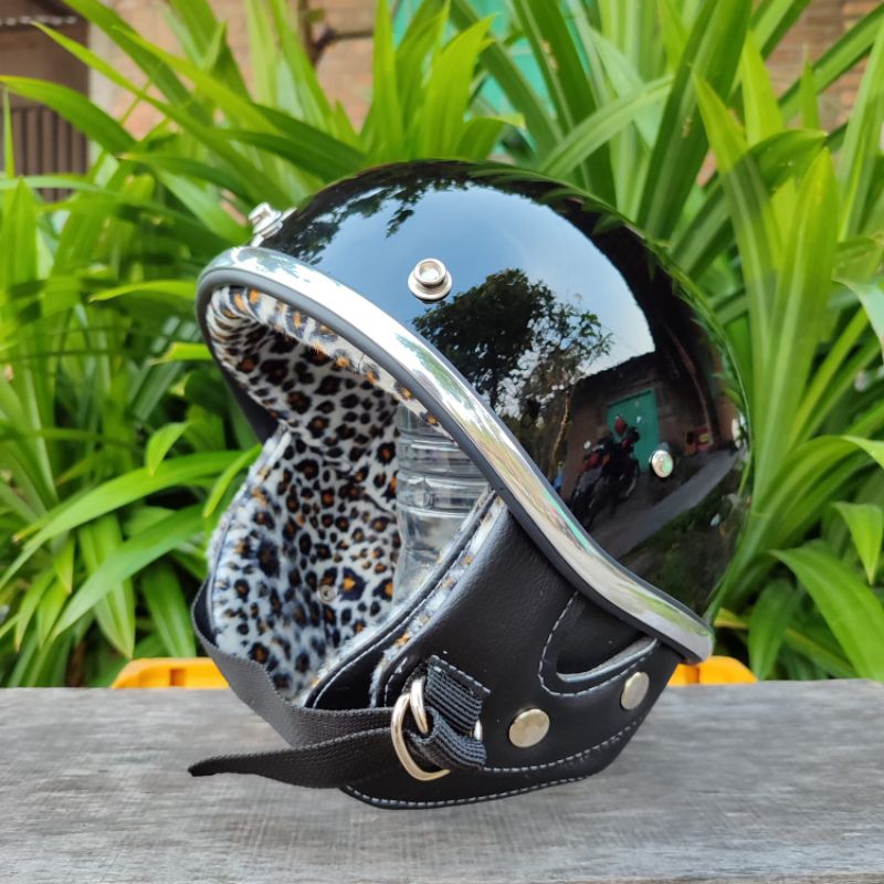 Helmet Chip Chips Model Japan Leopard Foam | Shopee Malaysia