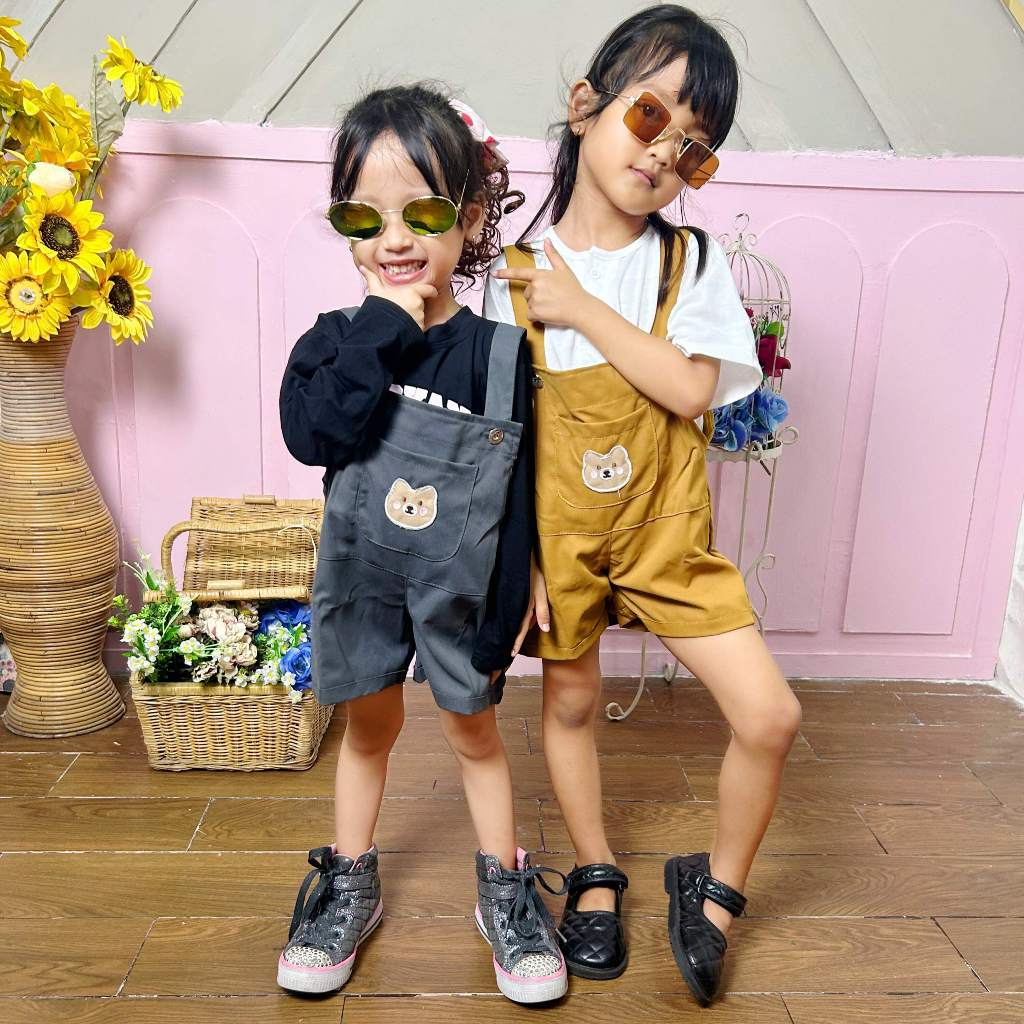 Bear Children's Overalls Set 1-6 Years Old Overalls Set | Shopee Malaysia