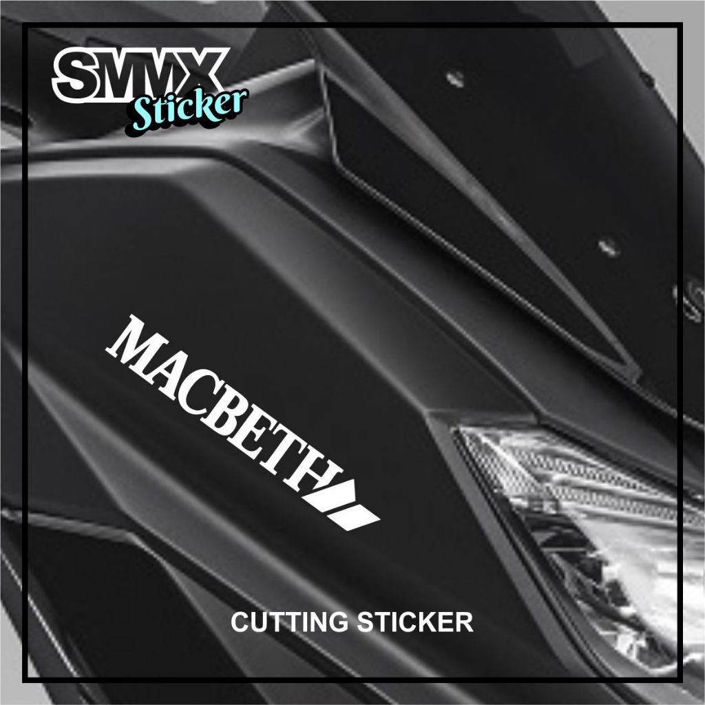 Macbeth Text Logo Cutting Sticker | Shopee Malaysia