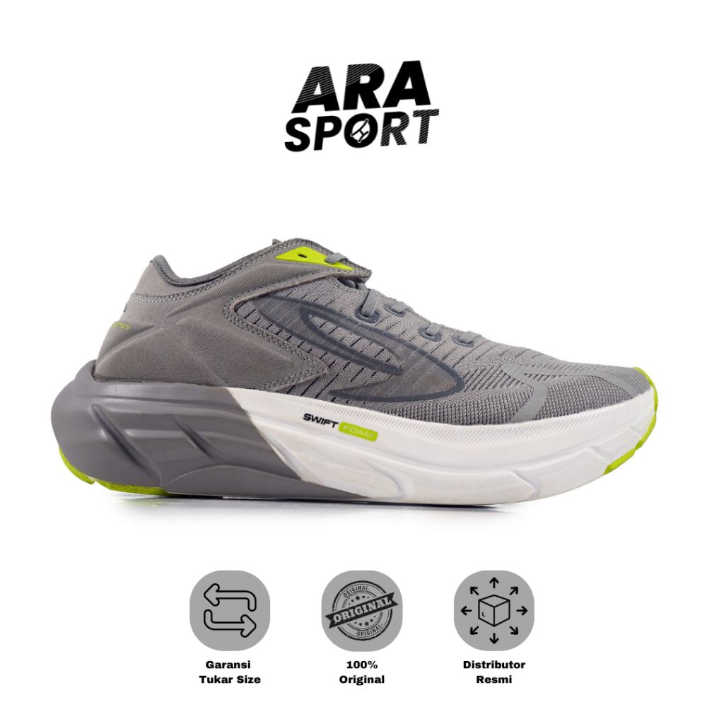 Original HIROSHI 910 RUNNING SHOES - GRAY/UHIU-NEON | Shopee Malaysia