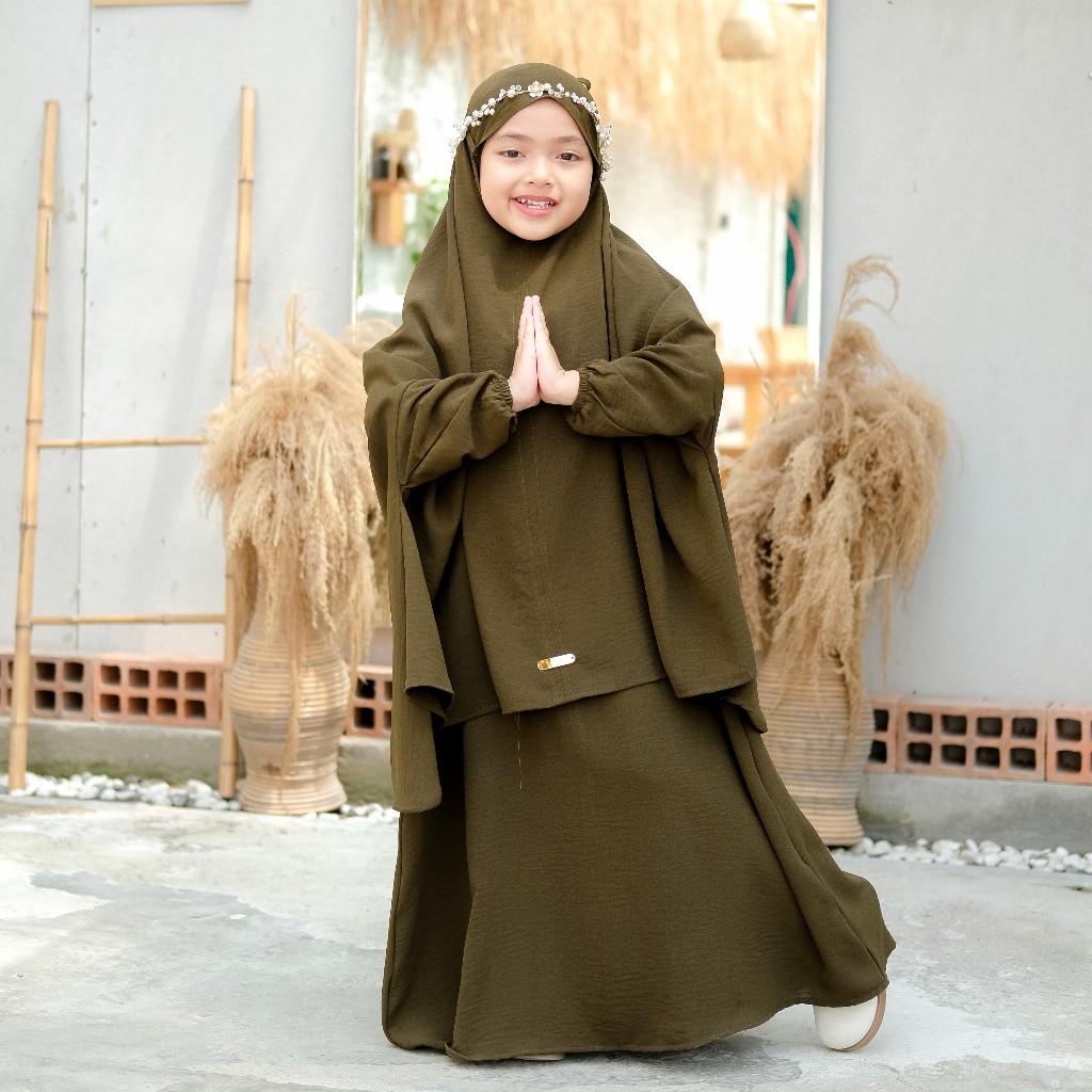 Salvina Kids - Gamis for Girls Ages 1 to 12 Years Fatimah Set | Shopee ...