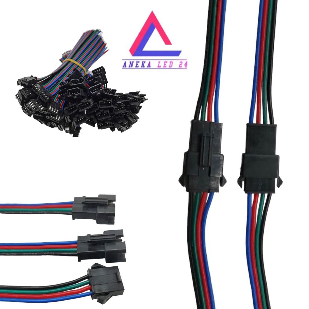 Socket Connector 4Pin Male Female Extension Cable SM Cable LED Strip ...