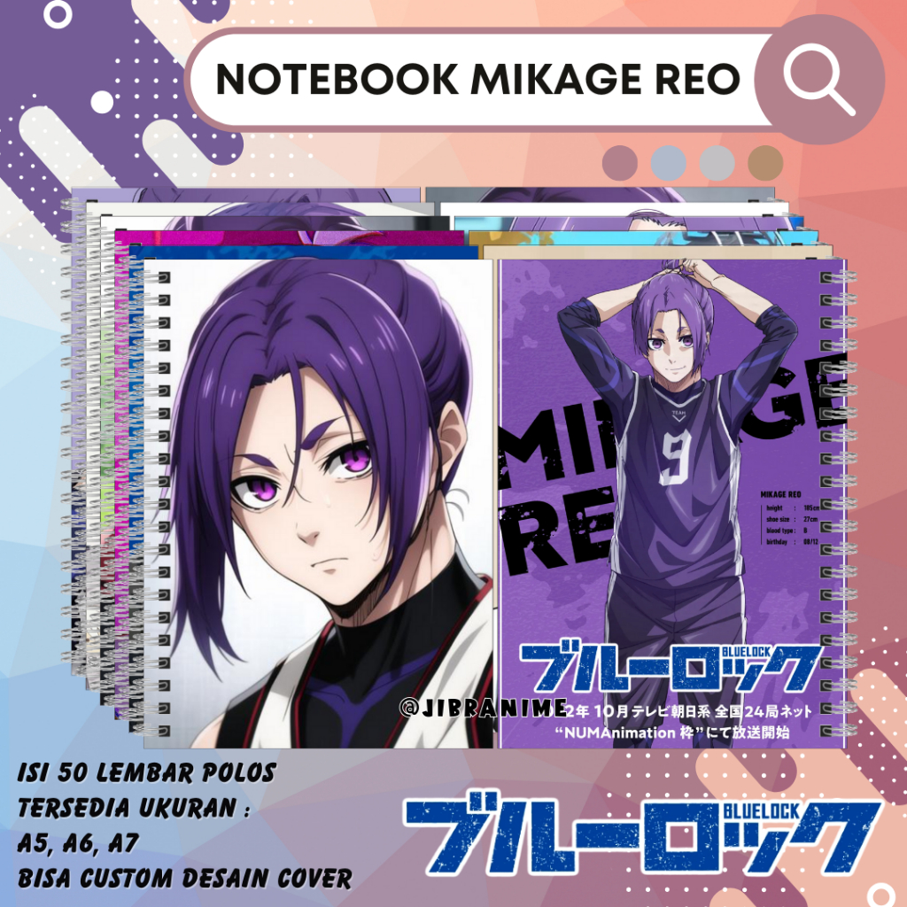 Note BOOK BLUE LOCK MIKAGE REO/NOTEBOOK BLUE LOCK MIKAGE REO/NOTE BOOK BLUE LOCK MIKAGE REO ...