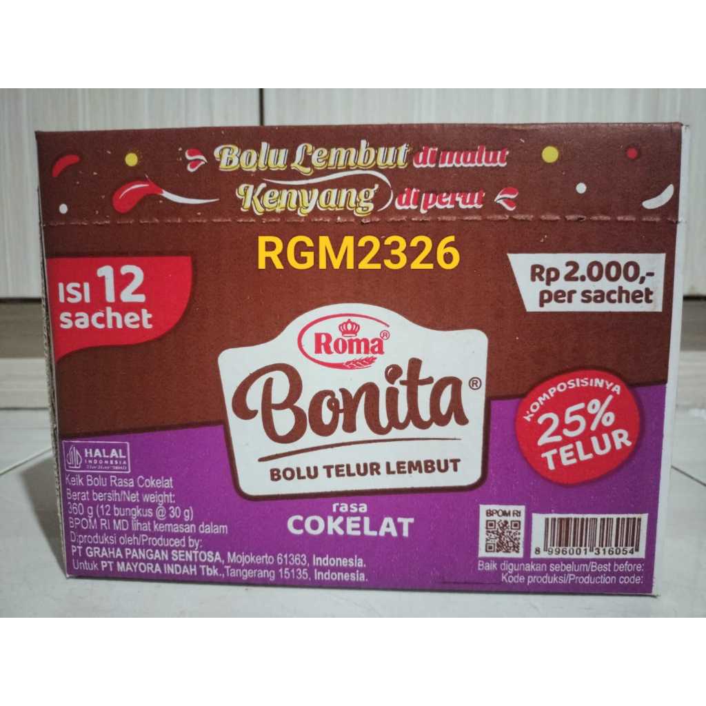 Roma Bonita Chocolate Flavor - (Price For 1 Box Contains 12 pcs ...