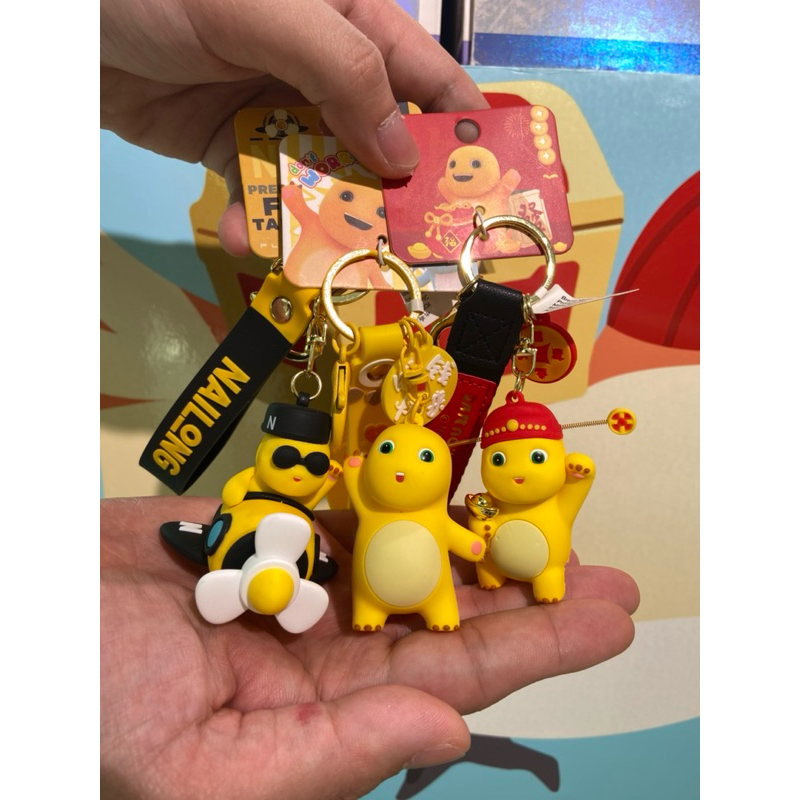 GANTUNGAN READY SUPER Bubble burnt Nailong key chain for bees Shincan ...