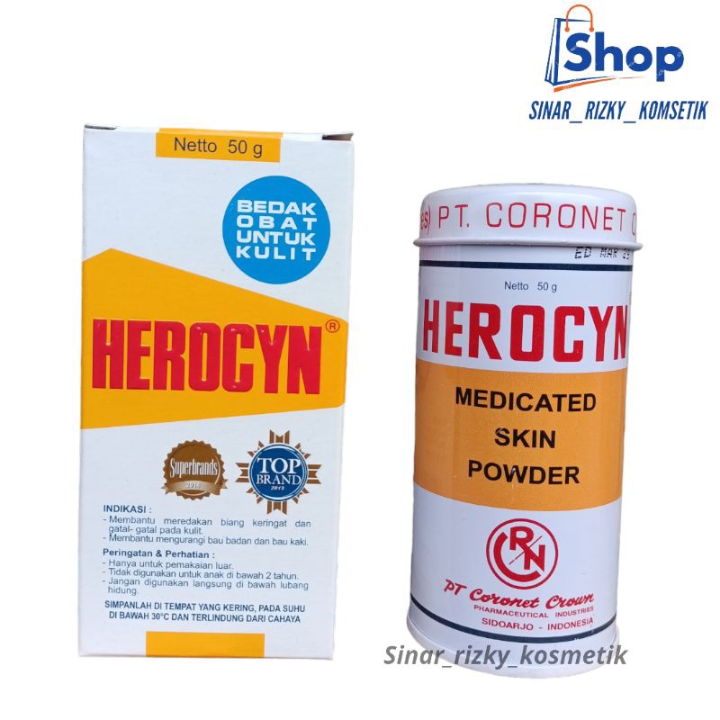 HEROCYN Medicated Powder for Skin 50g - Loose Powder to Relieve Itching ...