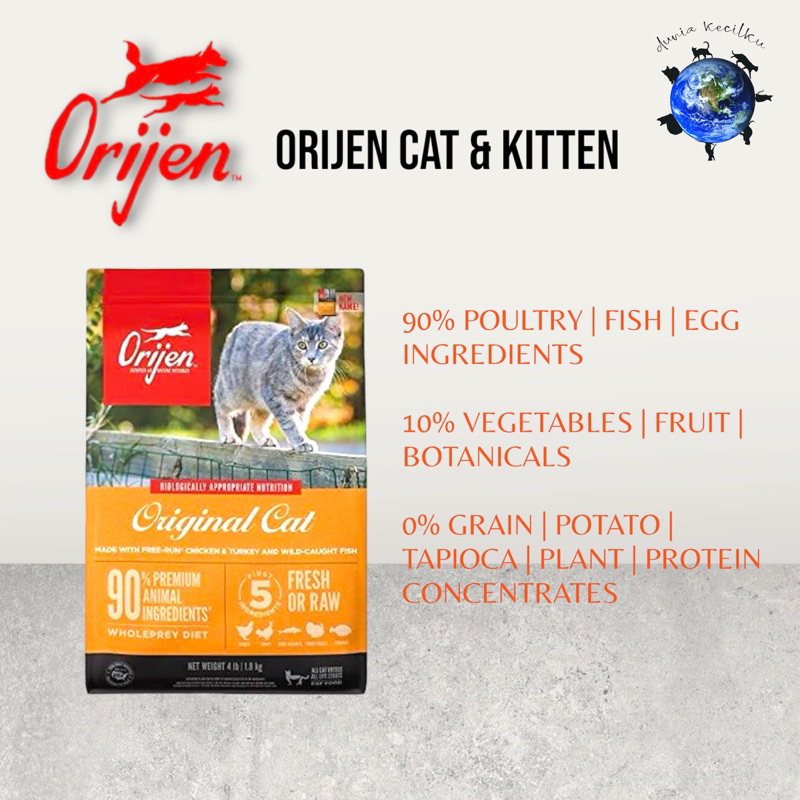 Orijen Cat & Kitten Premium Cat Food Dry Cat Food (1 KG) | Shopee Malaysia