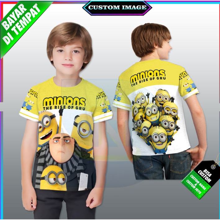Minions The Rise Of Gru Custom Fullprint Children's Jersey | Shopee ...