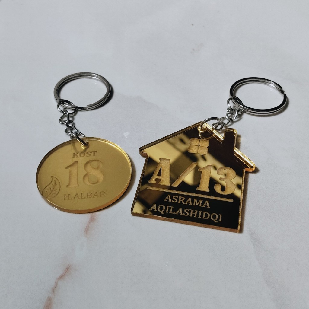 GANTUNGAN Custom Acrylic Apartment HOTEL Rent House Door Keychain ...