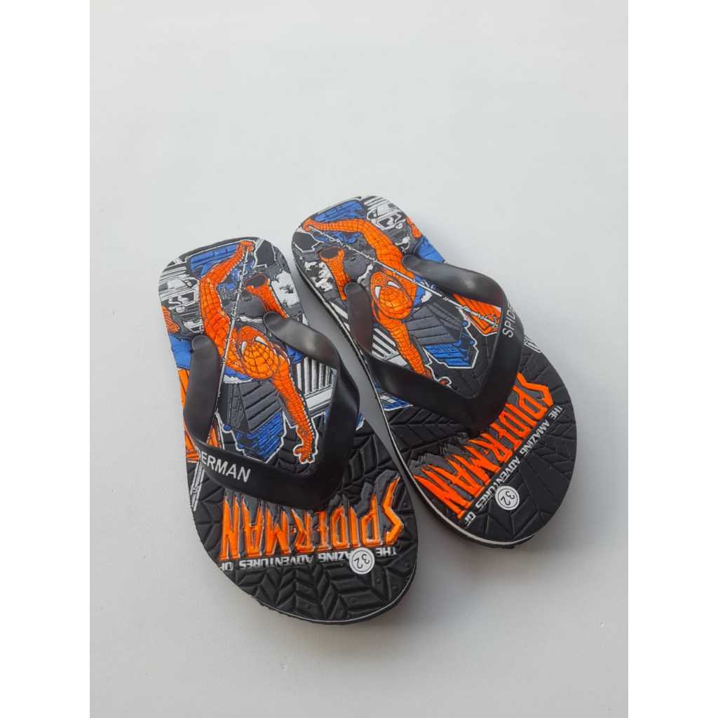 Spiderman Character Boys Flip Flops | Shopee Malaysia