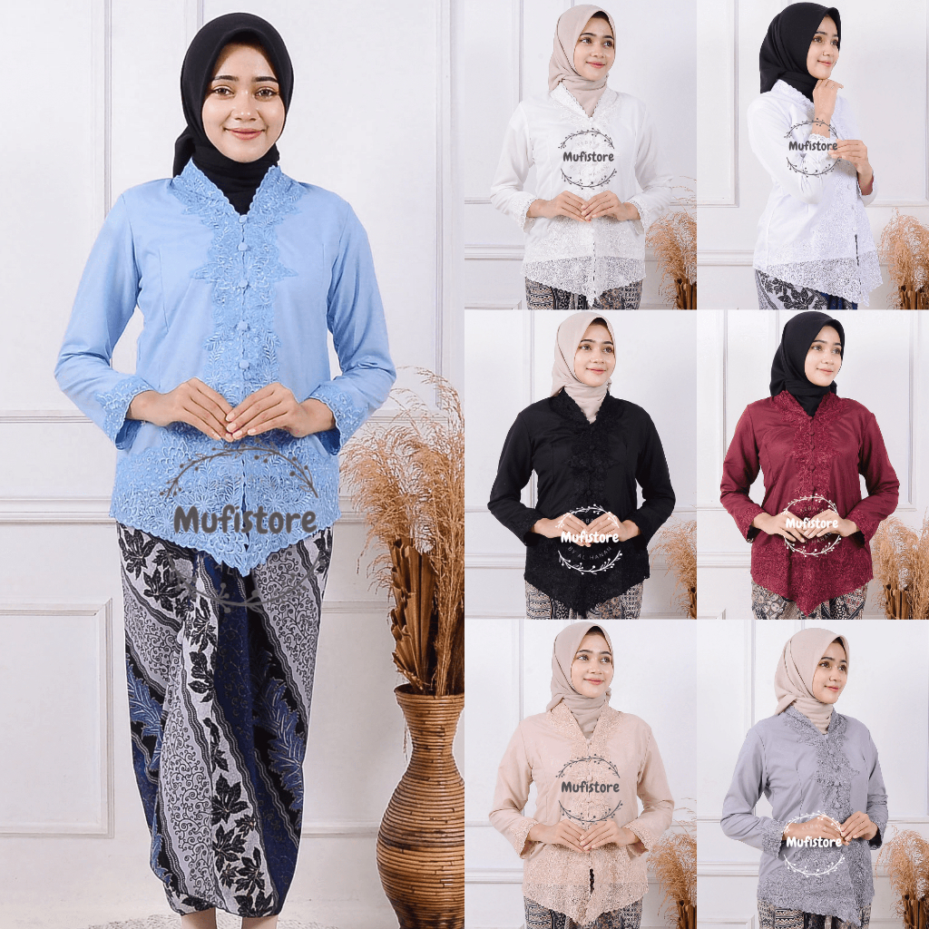 KATUN Modern matching adult encim Kebaya - Embroidered Kebaya ...