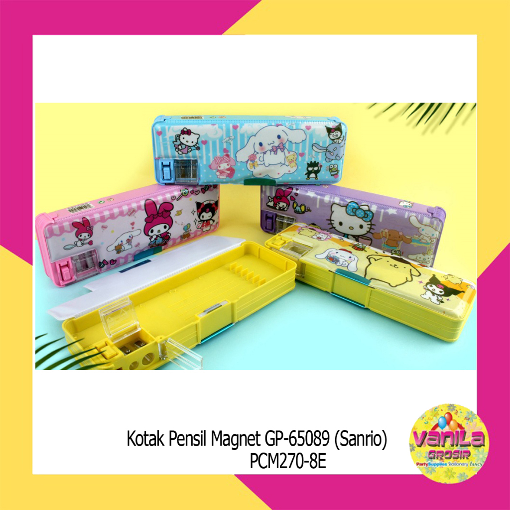 (1Pcs) Sanrio Magnetic Pencil Case+2 Sharpeners, Magnetic Pencil Cases ...