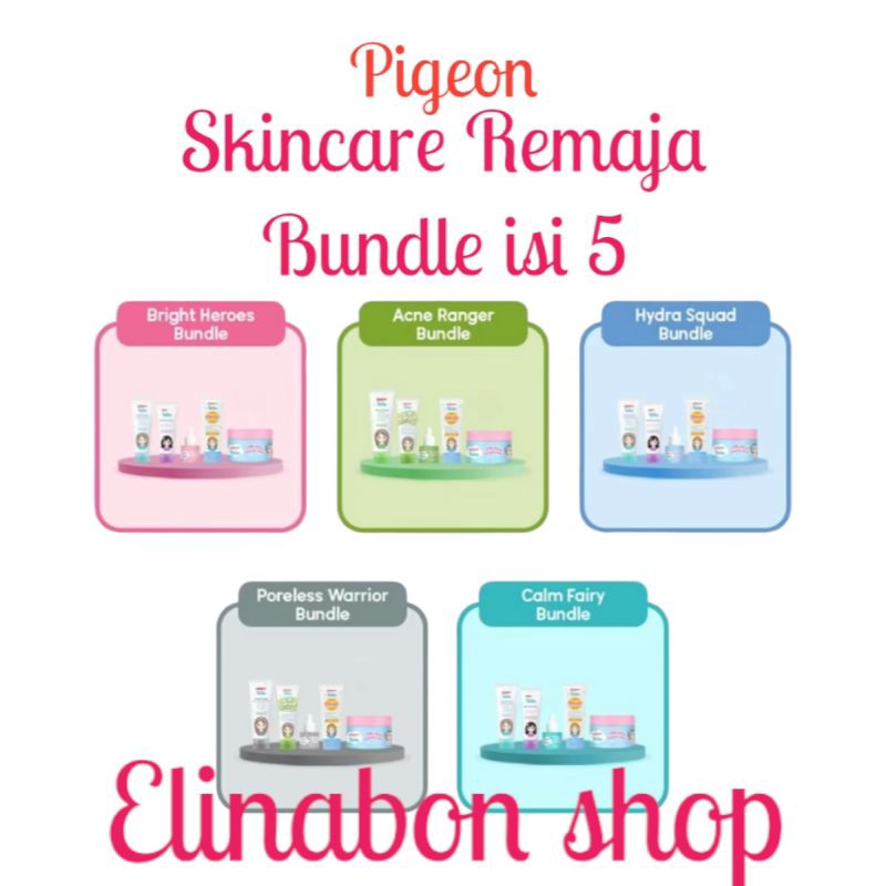 Pigeon SkinCare Teenager Bundle Of 5 Brightening, Moisturizing, Caring ...